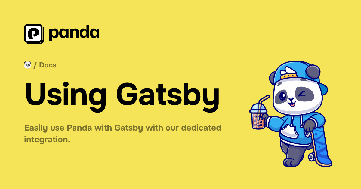Using Gatsby | Panda CSS - Panda CSS