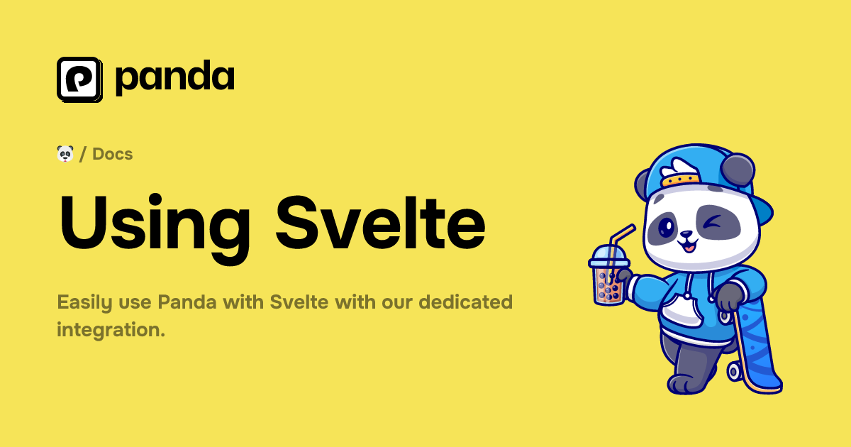 Using Svelte | Panda CSS - Panda CSS