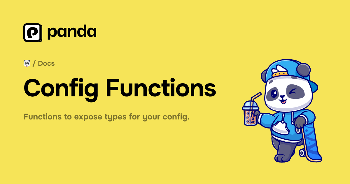 Config Functions | Panda CSS - Panda CSS