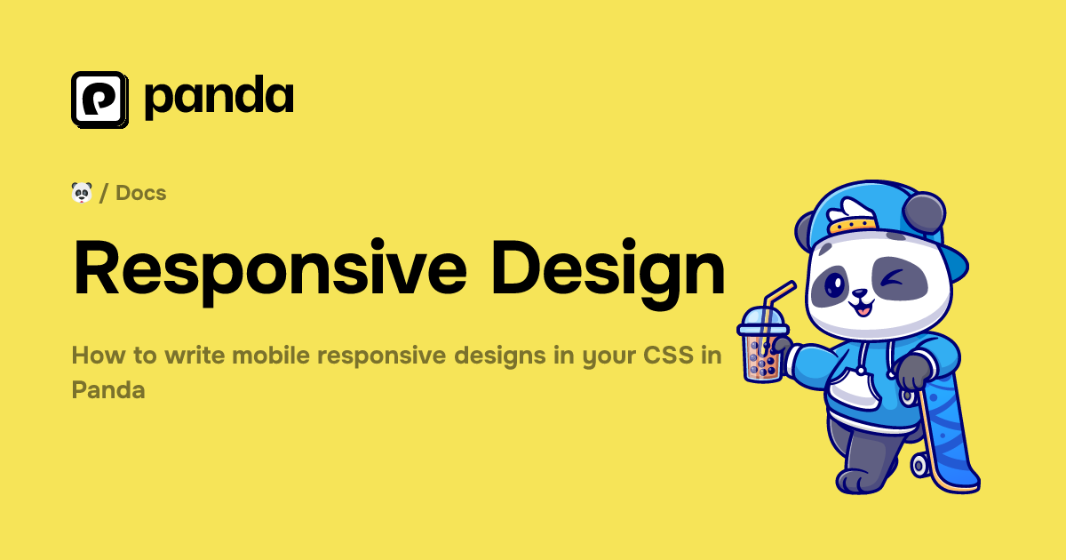 Responsive Design | Panda CSS - Panda CSS
