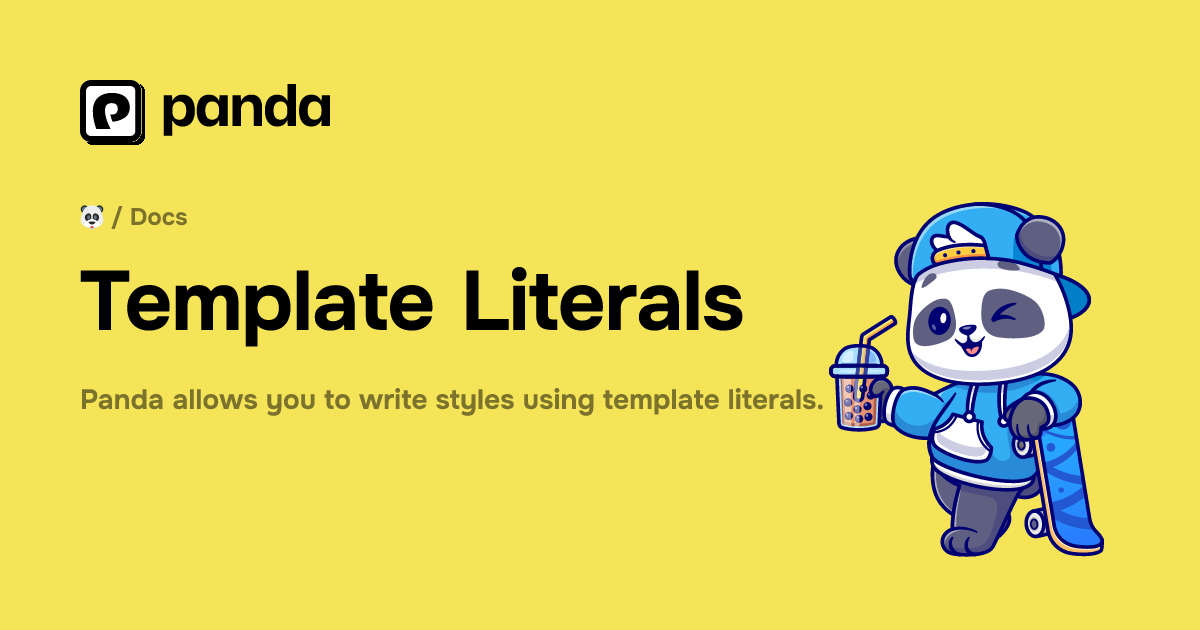 Template Literals | Panda CSS - Panda CSS
