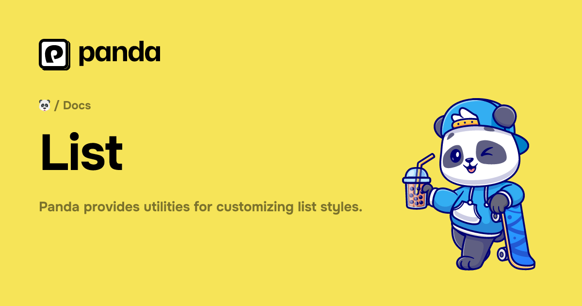 List | Panda CSS - Panda CSS