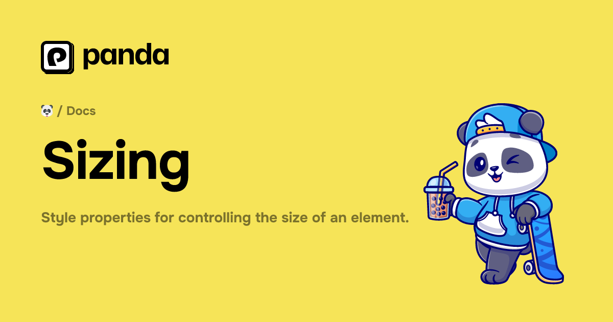 Sizing | Panda CSS - Panda CSS
