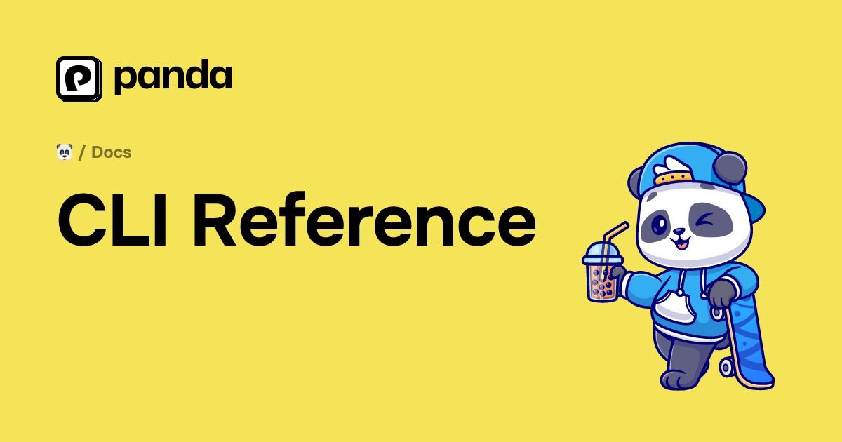 CLI Reference | Panda CSS - Panda CSS