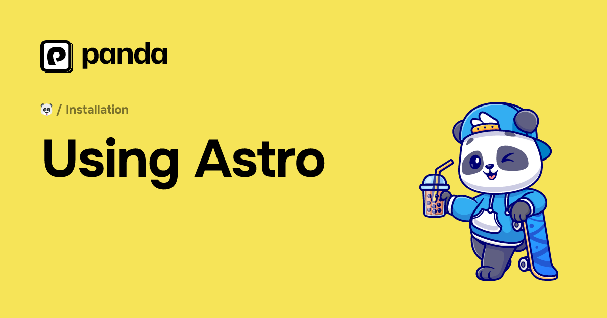 Using Astro - Panda CSS